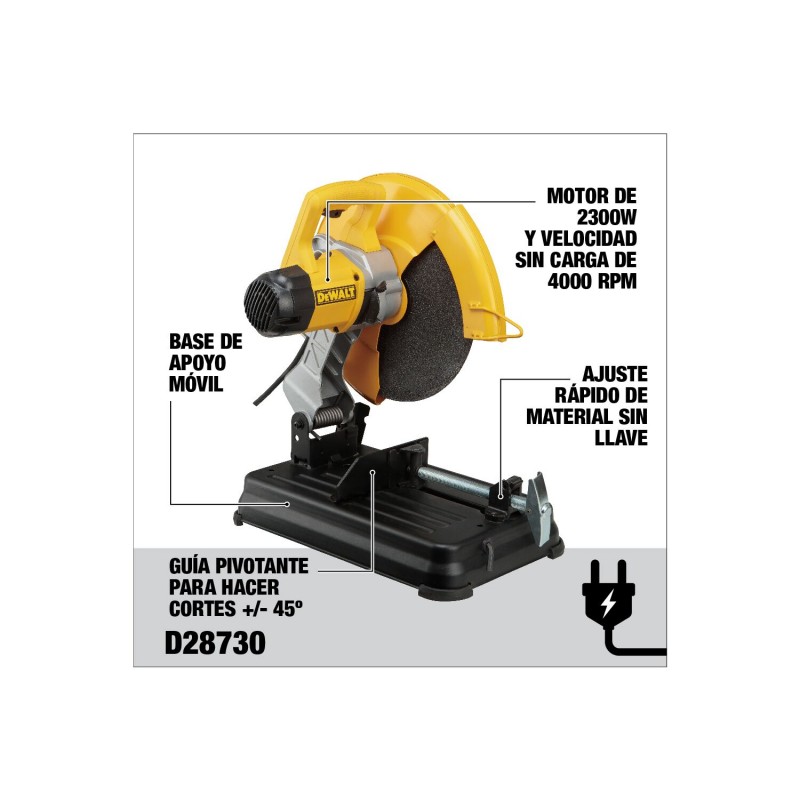 CORTADORA DE METALES DEWALT 14'' D28730-B3