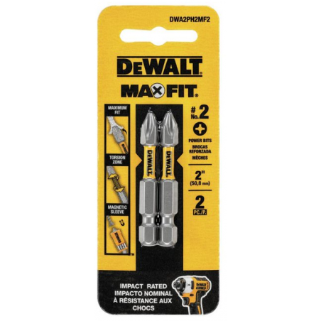 PUNTA PH2 2" DEWALT MAXFIT MAGNETICA 2 UDS DEWALT DWA2PH2MF2