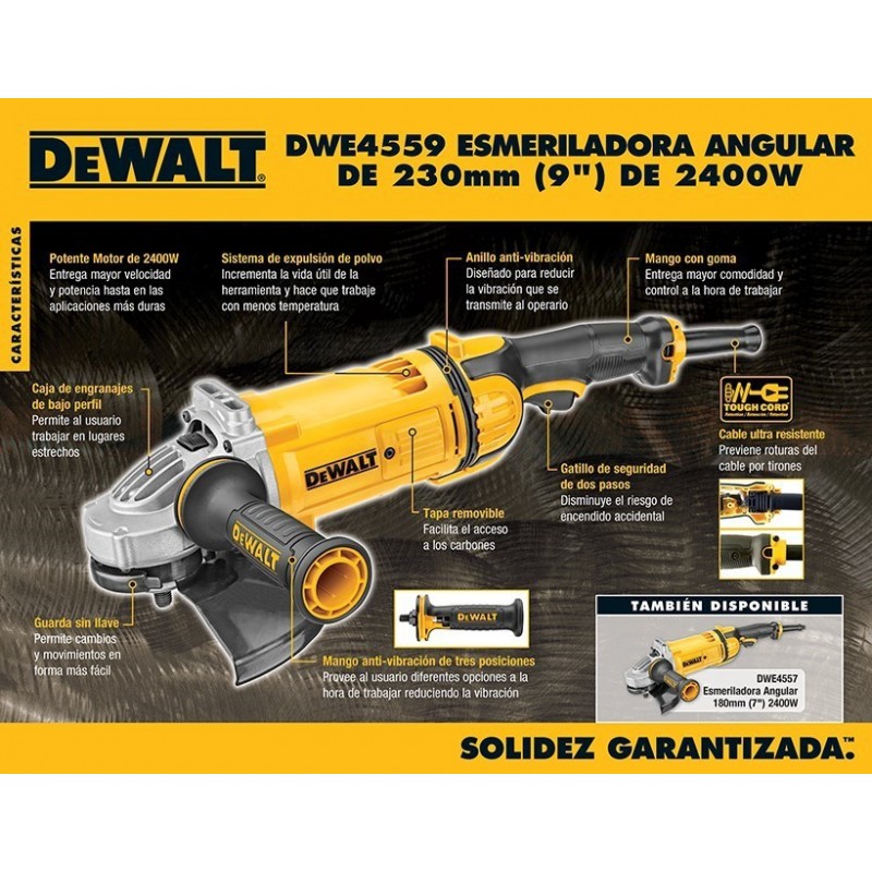 PULIDORA INDUSTRIAL 9 PULG DEWALT DWE4559-B3